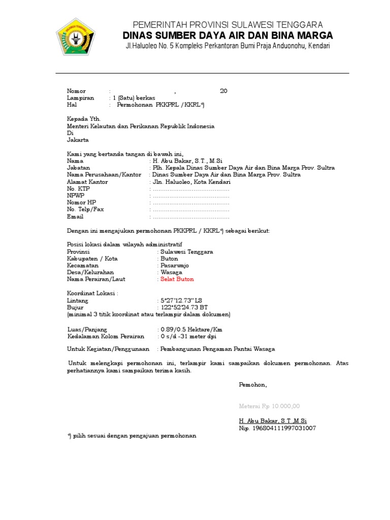 Kesesuaian Kegiatan Pemanfaatan Ruang Laut PKKPRL | PDF