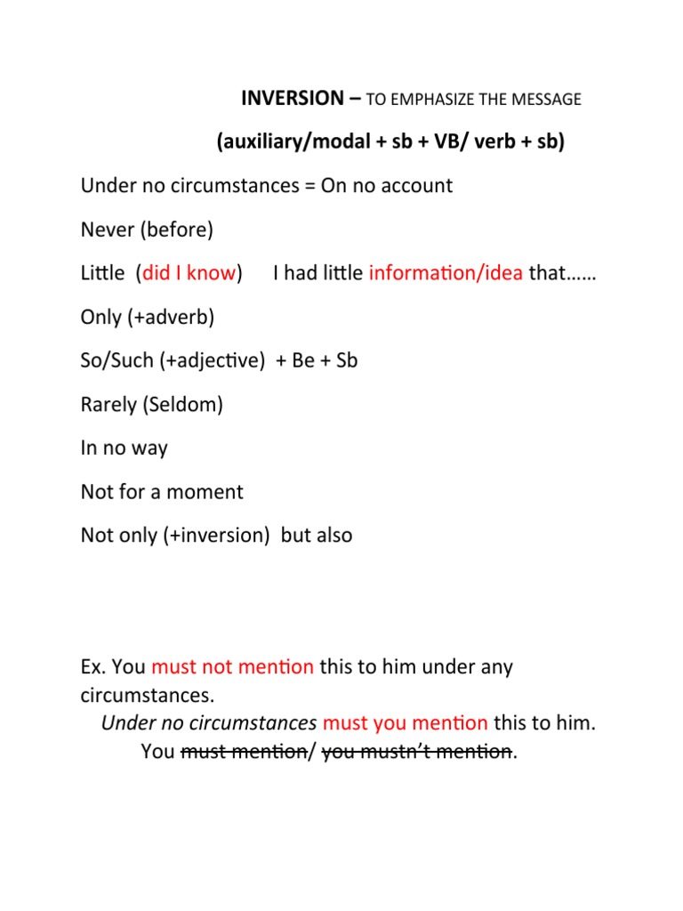 Understanding Inversion Structures: Techniques for Emphasizing Key ...