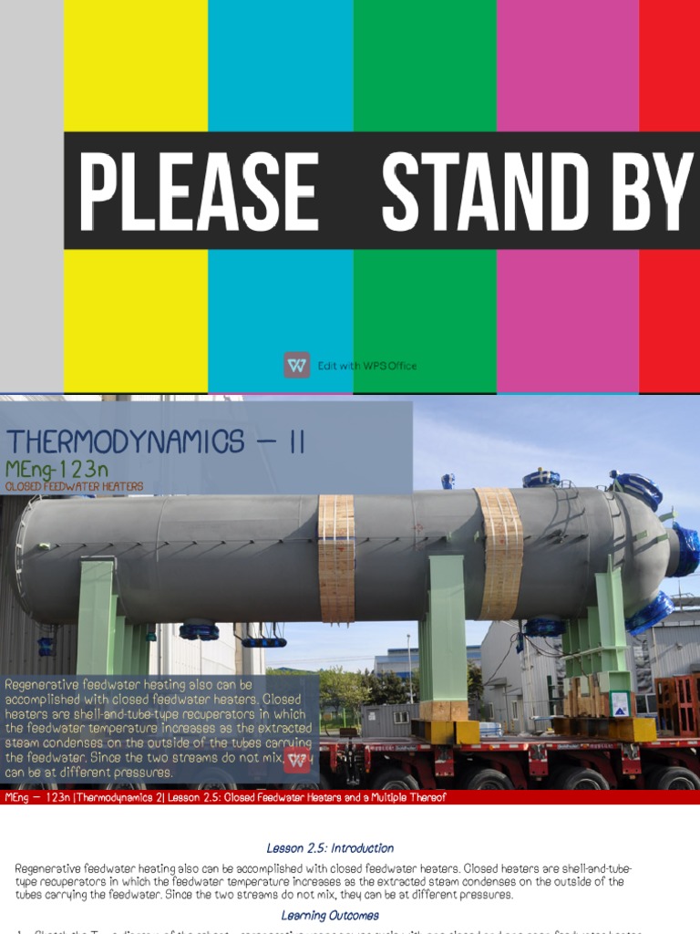 Closed Feedwater Heaters | PDF | Steam | Heat Transfer