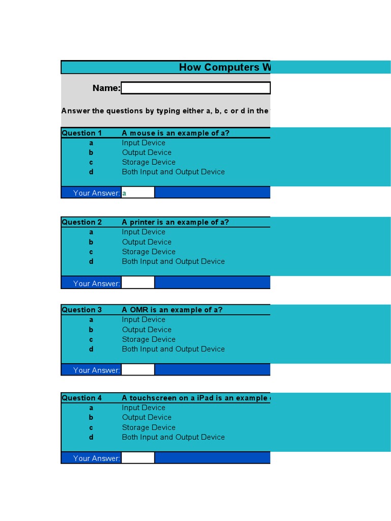Hands-On Assessment - How Computers Work Assessment | PDF | Computer ...