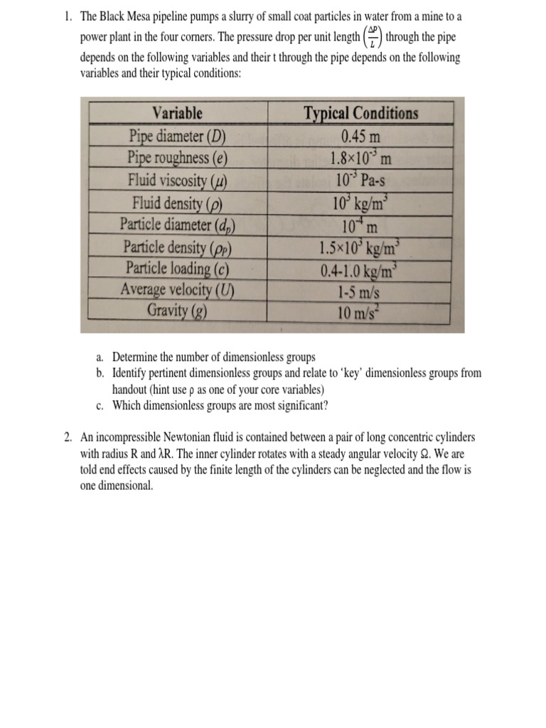 Chemical Engineering Graduate Transport - HW 3 | PDF | Fluid Dynamics | Velocity
