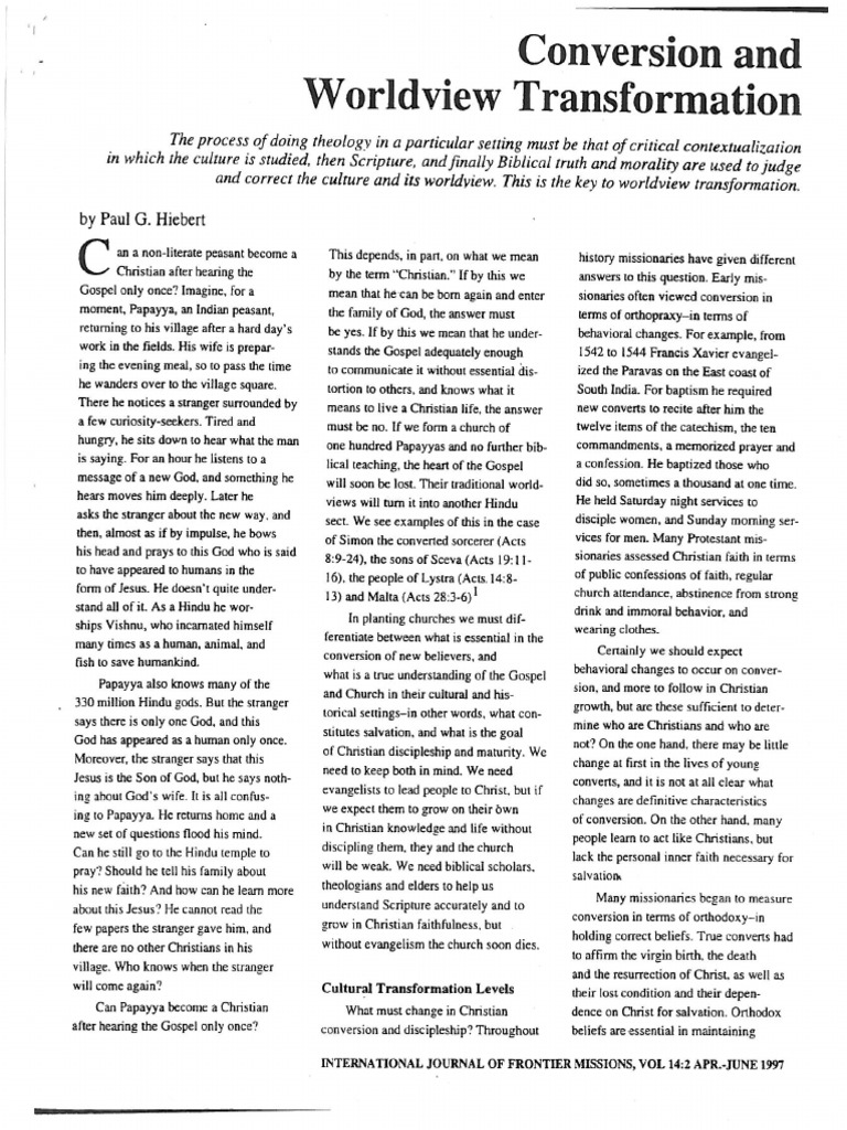 Conversion and WorldView Transformation - Heibert PDF | PDF