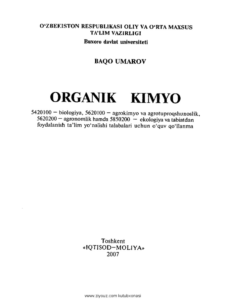 Organik Kimyo PDF | PDF