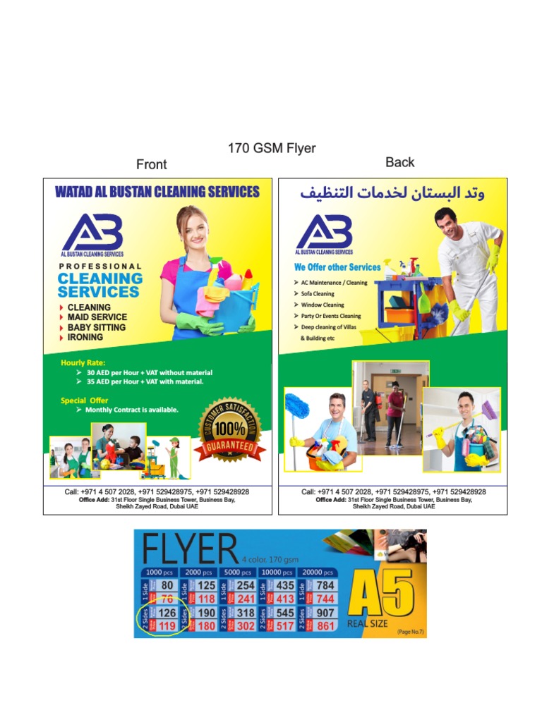Al Bustan Cleaning Brochures | PDF