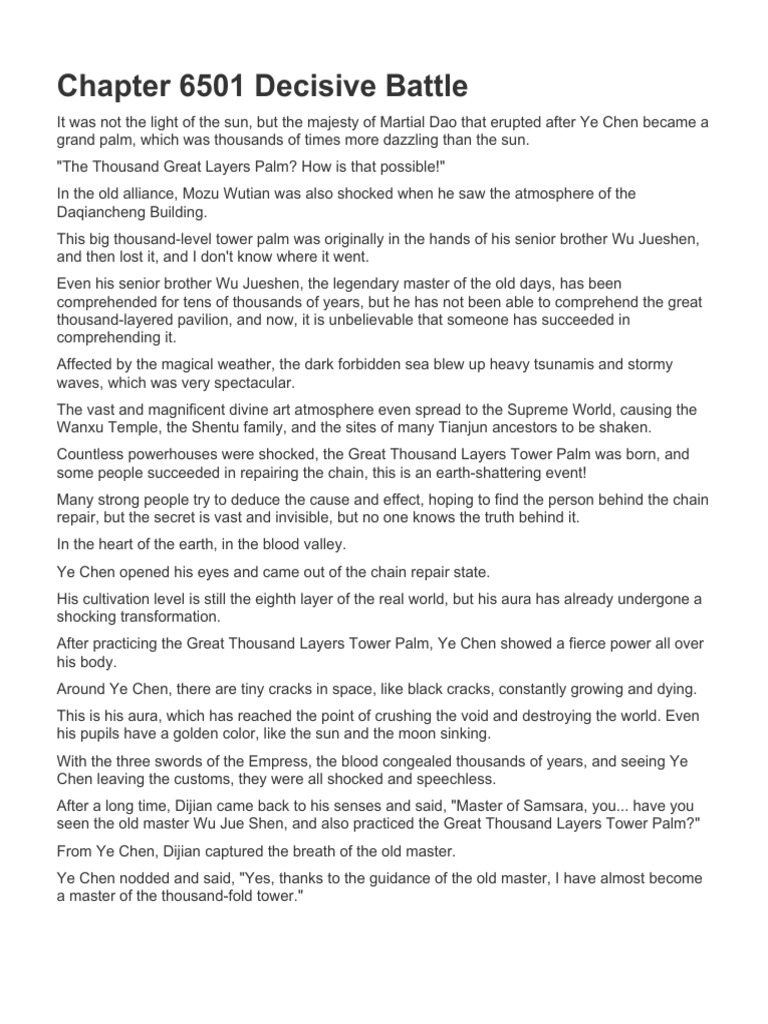 Ye Chen Chapter 6501-6550 | PDF | Demons