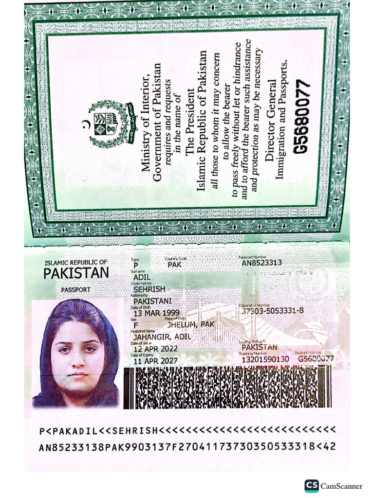 Sehrish Passport 2022 PDF | PDF