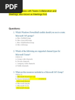 MS-700 Exam Guide: Managing Teams | PDF | Computer Network | Test ...