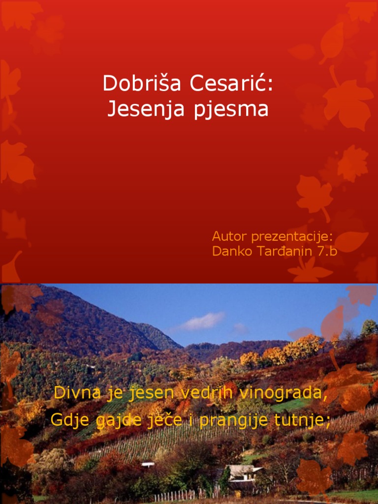 Jesenja Pjesma | PDF