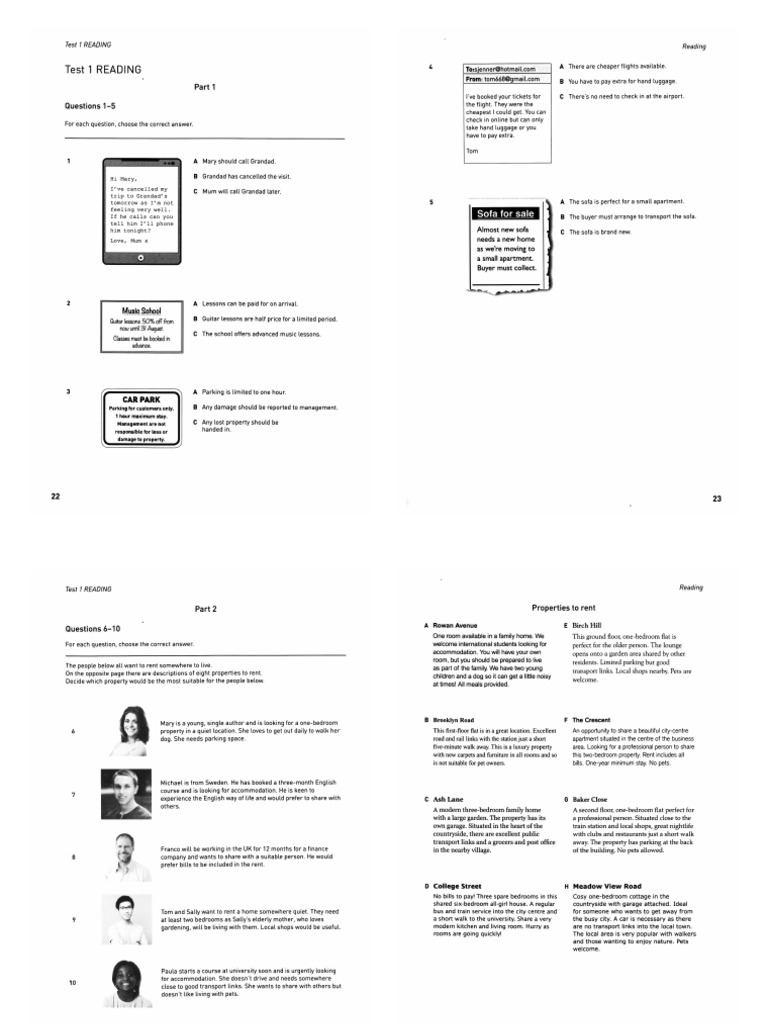 Collins - Test 1 Pet Test | PDF | Thought | Koala