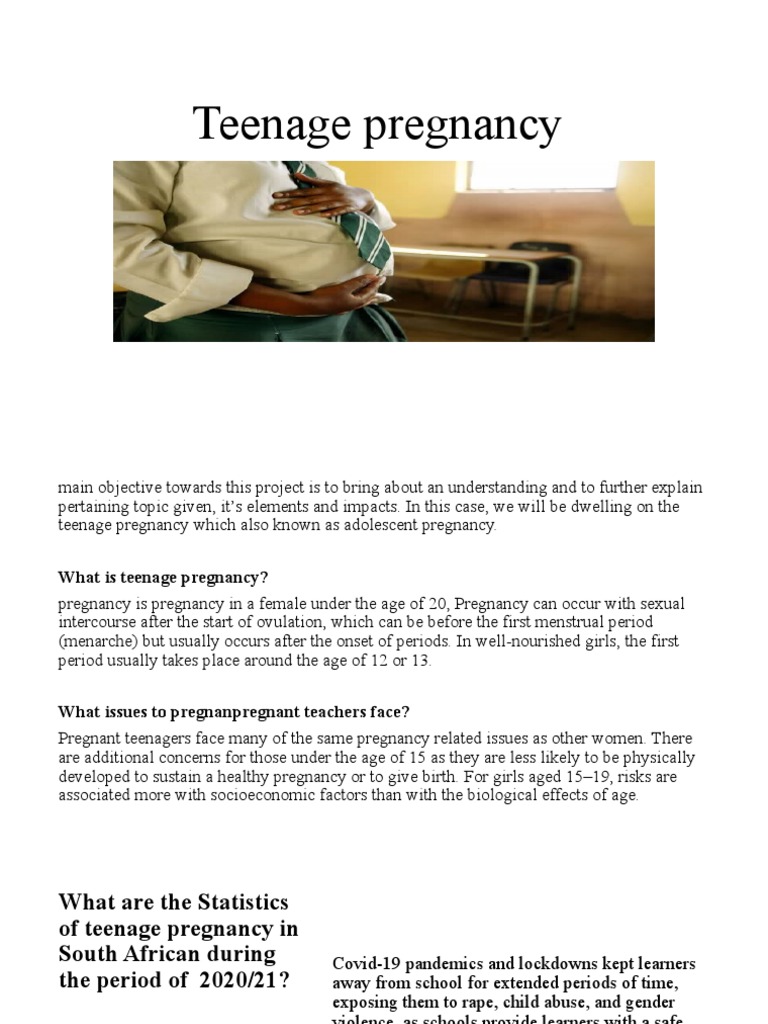 Teenage Pregnancy Presentation | PDF | Teenage Pregnancy | Pregnancy