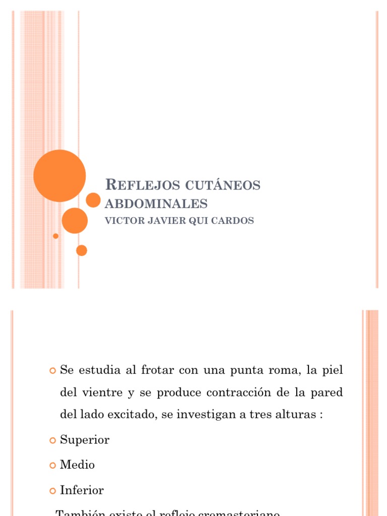 Reflejos Cutáneos Abdominales | PDF