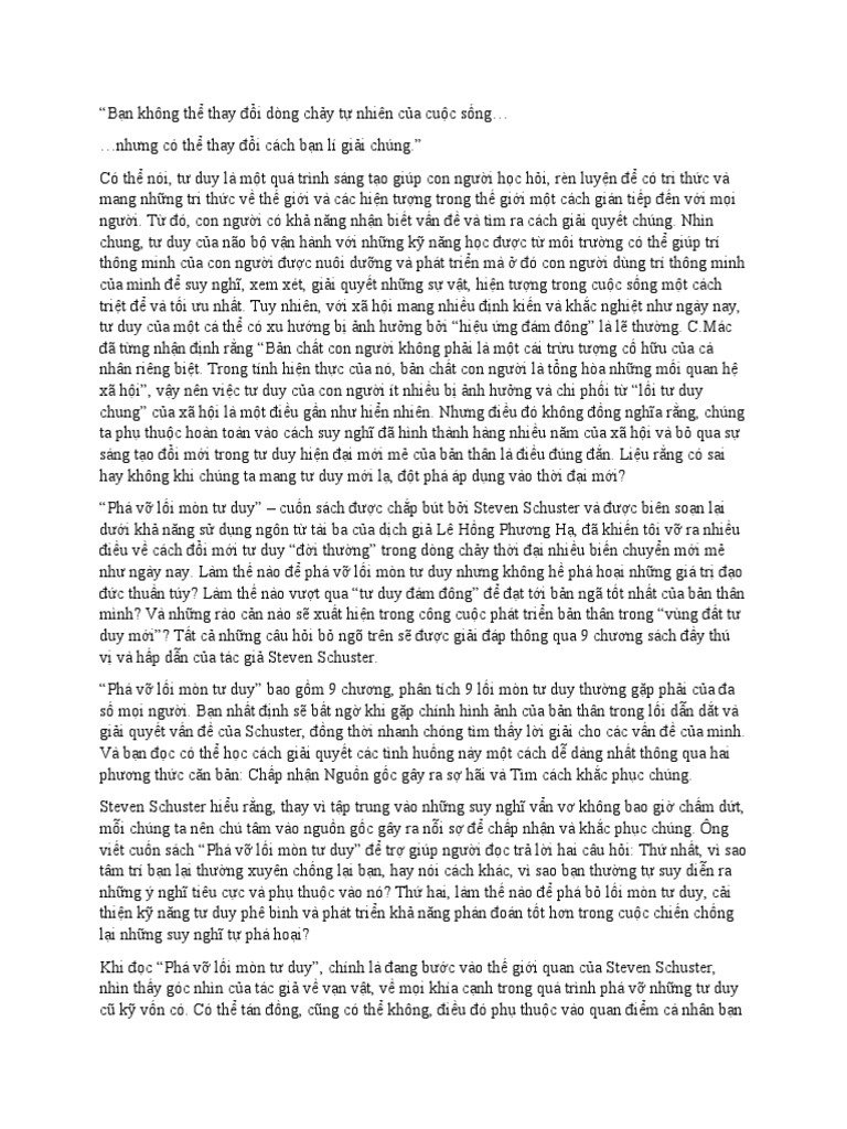 Phá vỡ lối mòn tư duy | PDF