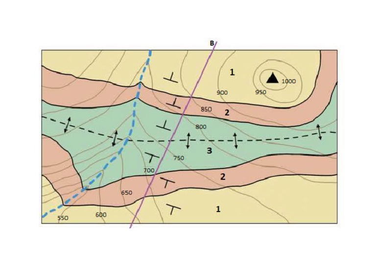 Mapa Geológico Con Pliegue y Relieve | PDF