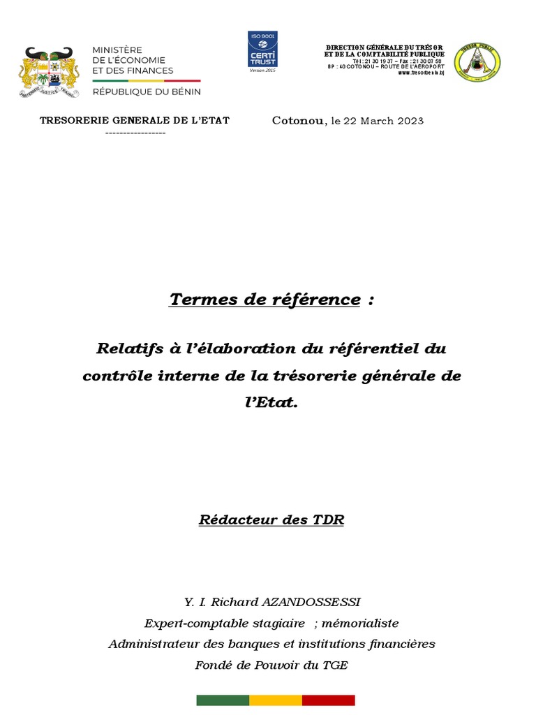 Referentiel de Controle Interne | PDF