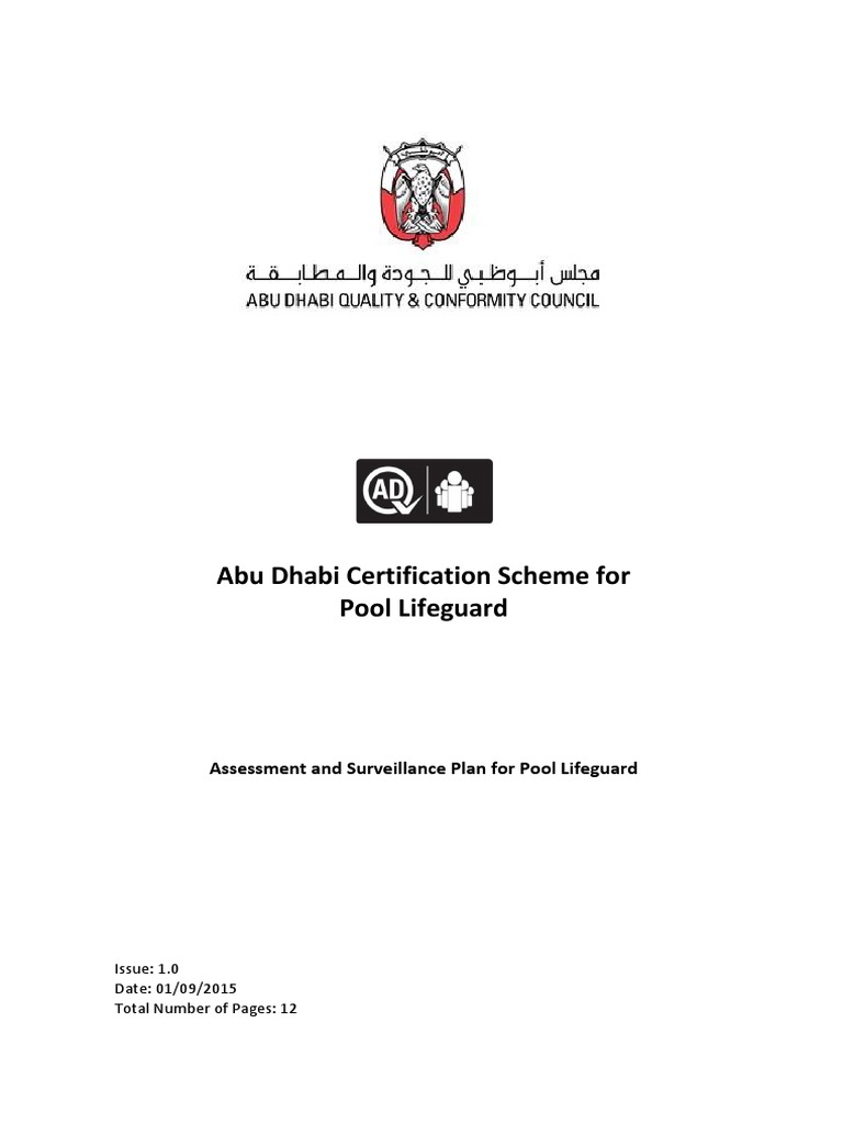Abu Dhabi Pool Lifeguard Certification | PDF | Identity Document ...