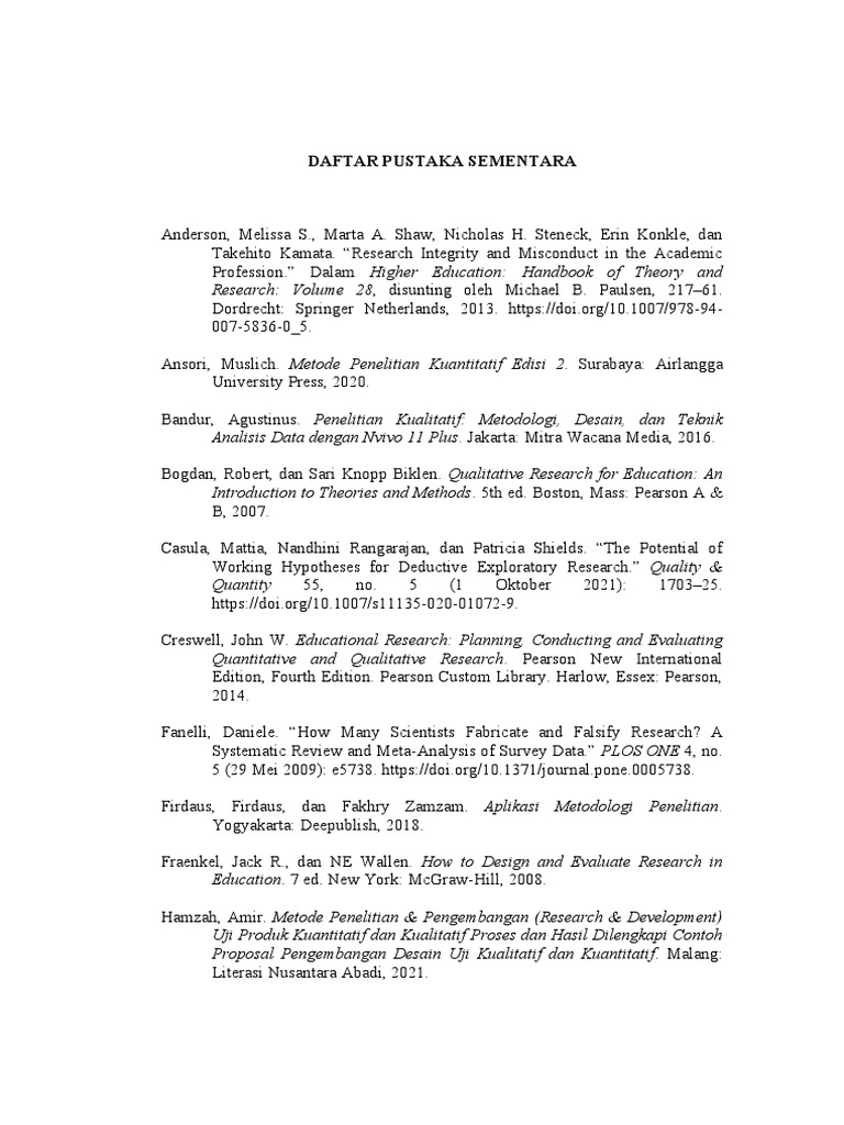 Contoh Daftar Pustaka Proposal | PDF | Cognition | Methodology
