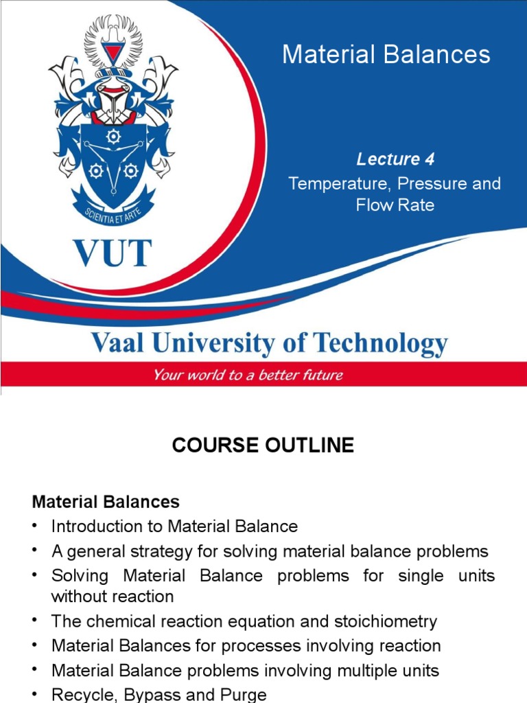EHCIT2B Lecture 4 - Material Balances | PDF | Teaching Methods ...