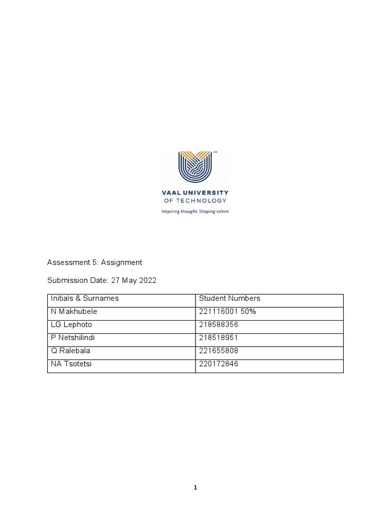 Assessment 5 Group Assignment | PDF | Decision Making | Banks