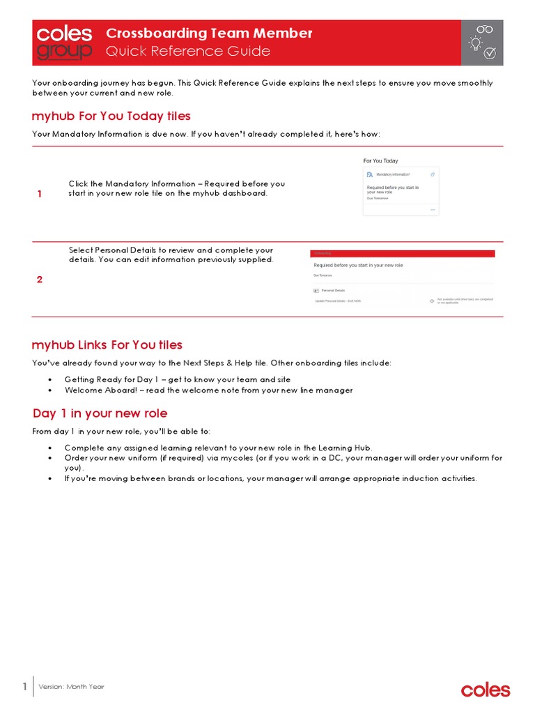 Coles Crossboarding QRG PDF | PDF