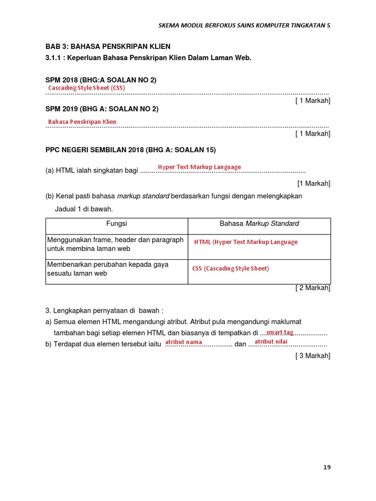 137 Skema TV2 Sains Komputer T5-19-34 | PDF