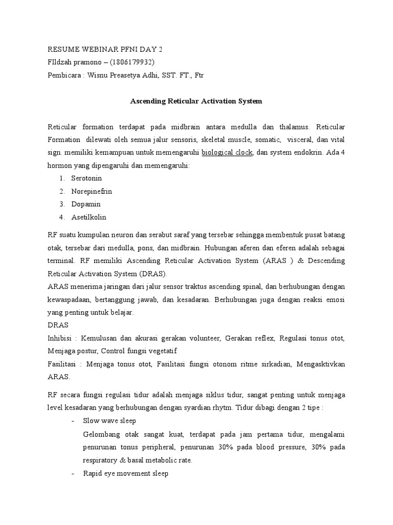 Resume Webinar Fildzah | PDF | Pengembangan Diri | Kesehatan Holistik