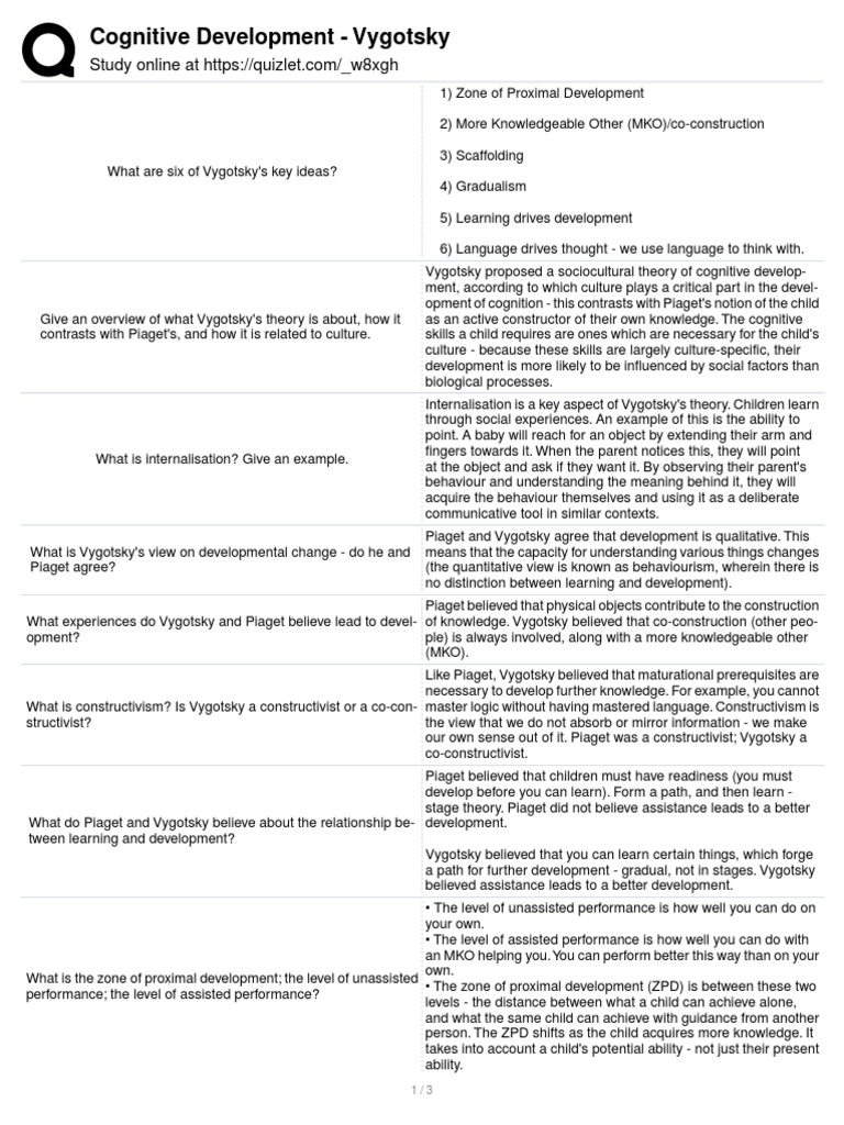Social Cognitive | PDF | Cognitive Development | Constructivism ...