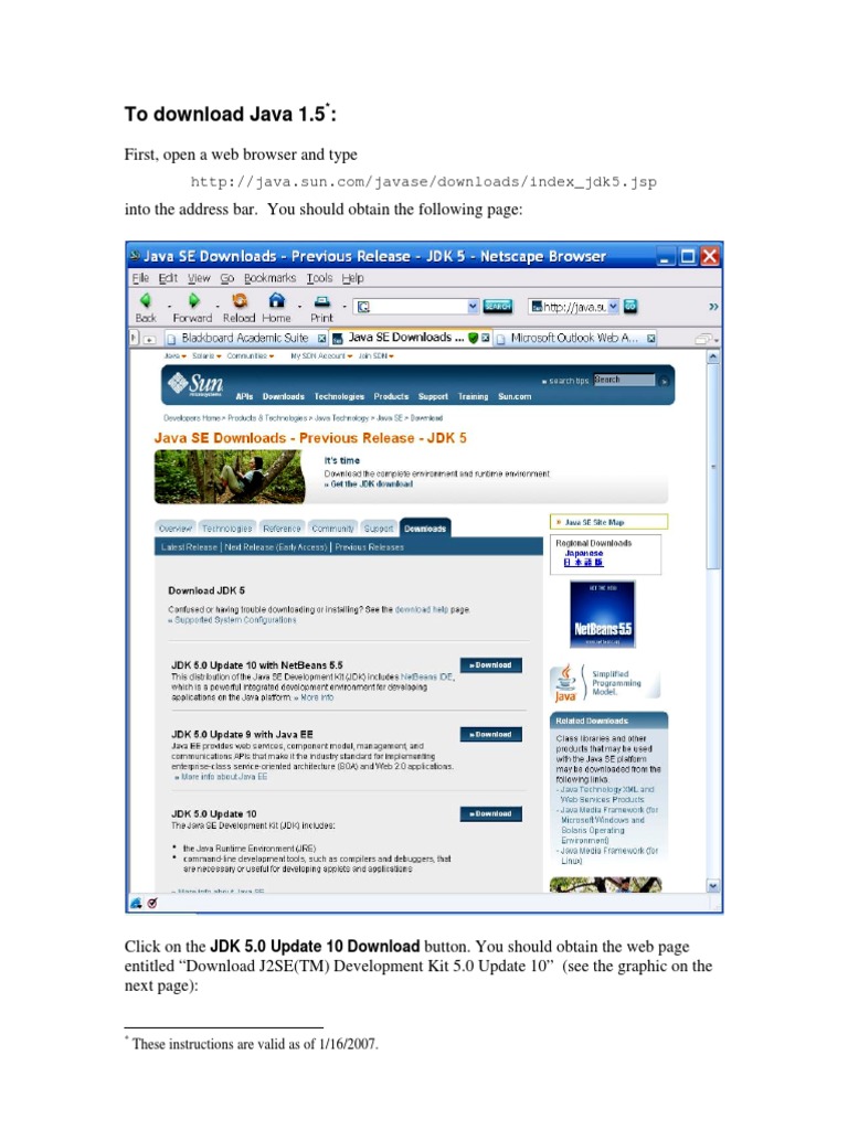 Download and install Java and DrJava | PDF | Java (Programming Language) | Microsoft Windows
