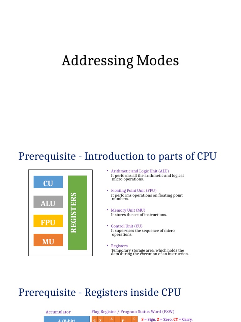 Addressing Modes | PDF | Central Processing Unit | Computer Science