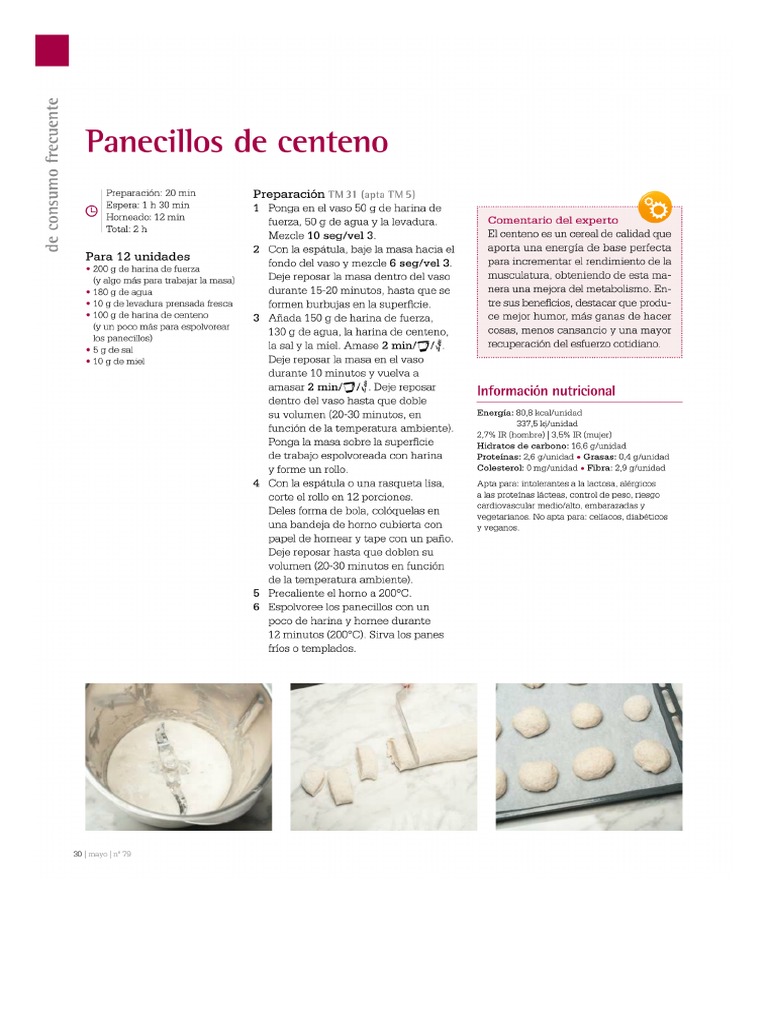 Panecillos de Centeno | PDF