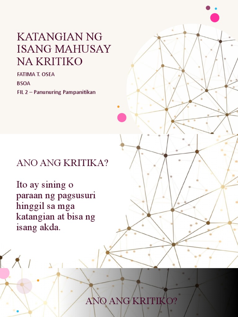 Fil 2 - Mga Katangian NG Isang Mahusay Na Kritiko | PDF