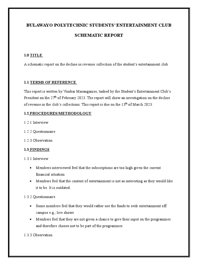 Schematic Report 1 | PDF