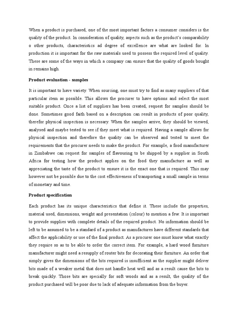 Quality Soucing | PDF | Supply Chain | Product (Business)