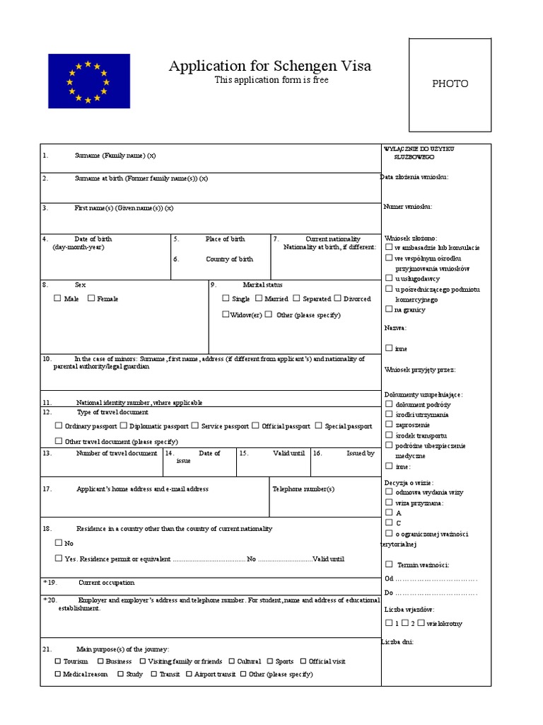 Huzairu Poland-Visa-Application-Form | PDF | Travel Visa | International Law