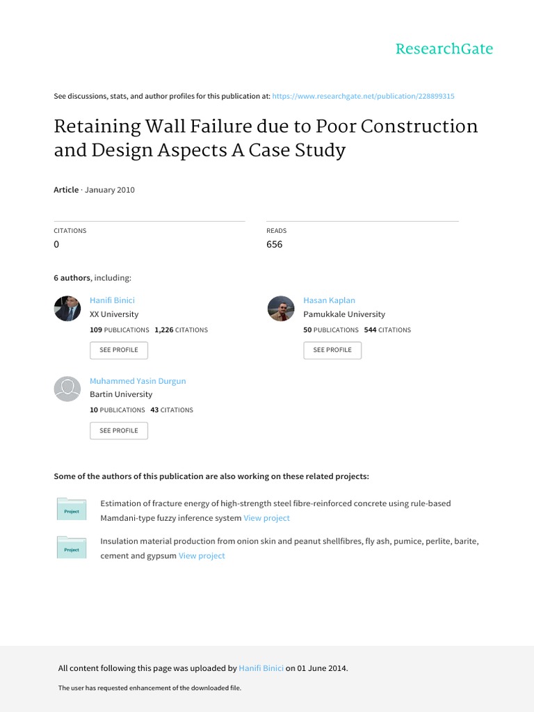 Retaining Wall Failure Due To Poor Construction An | Download Free PDF ...