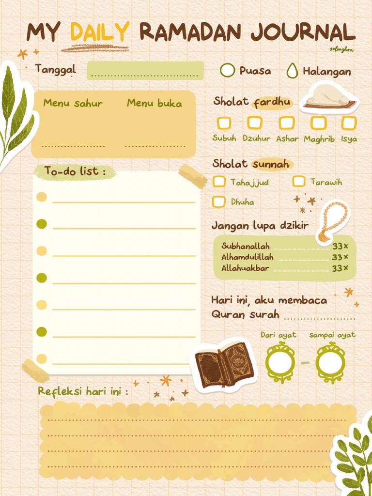 Ramadan Daily Planner by Salsaghsn | PDF