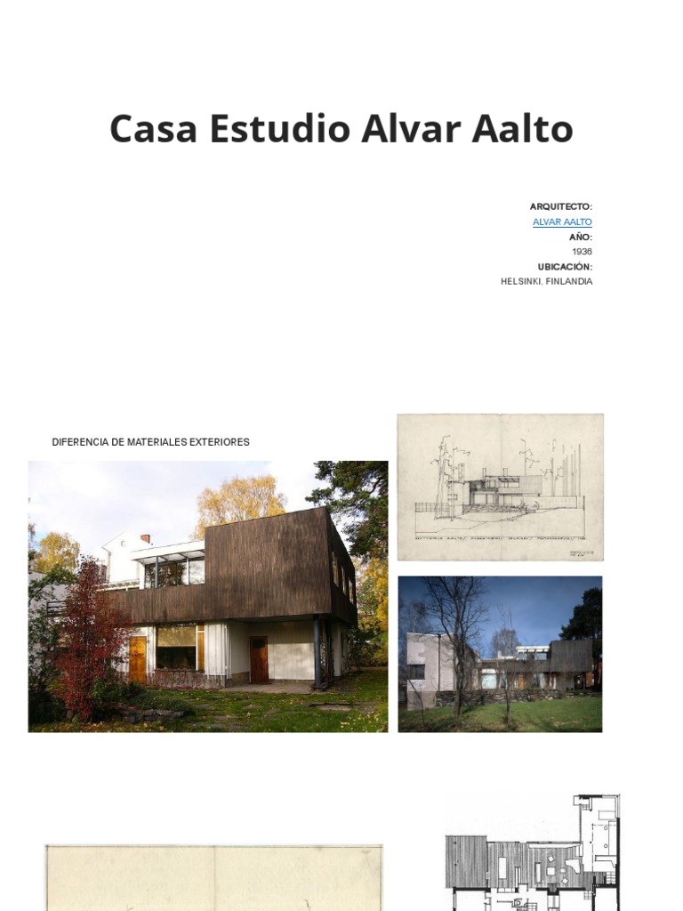 Casa Estudio de Alvar Aalto en Helsinki | PDF