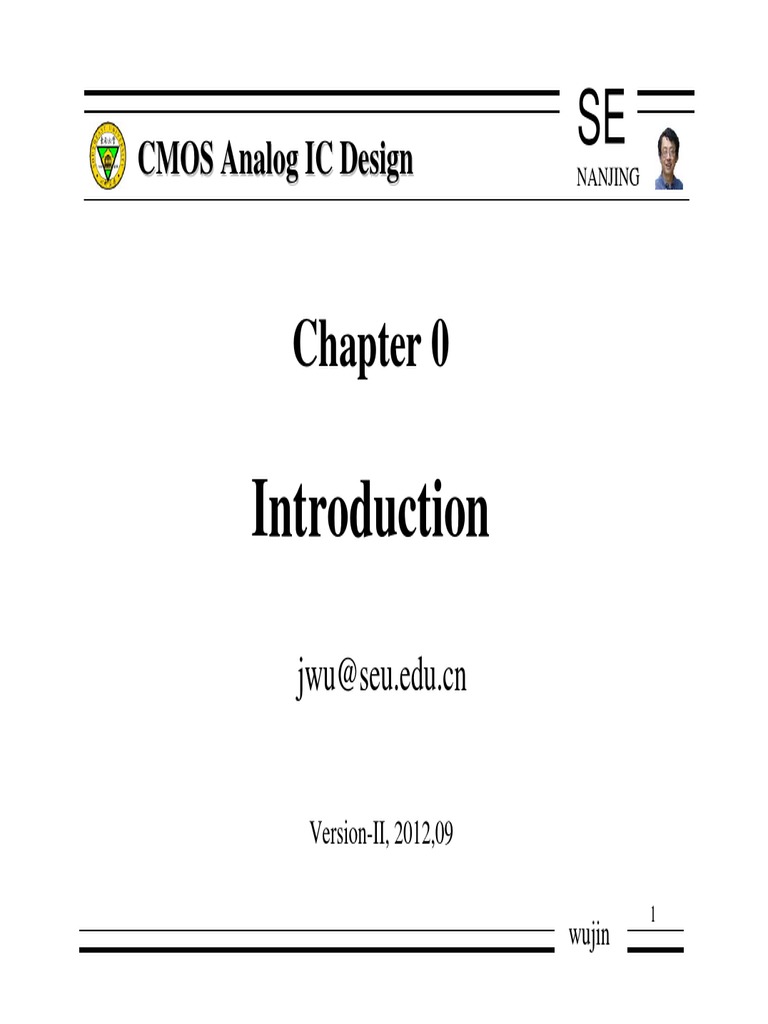 CMOS Analog IC Design Overview | PDF | Analogue Electronics ...