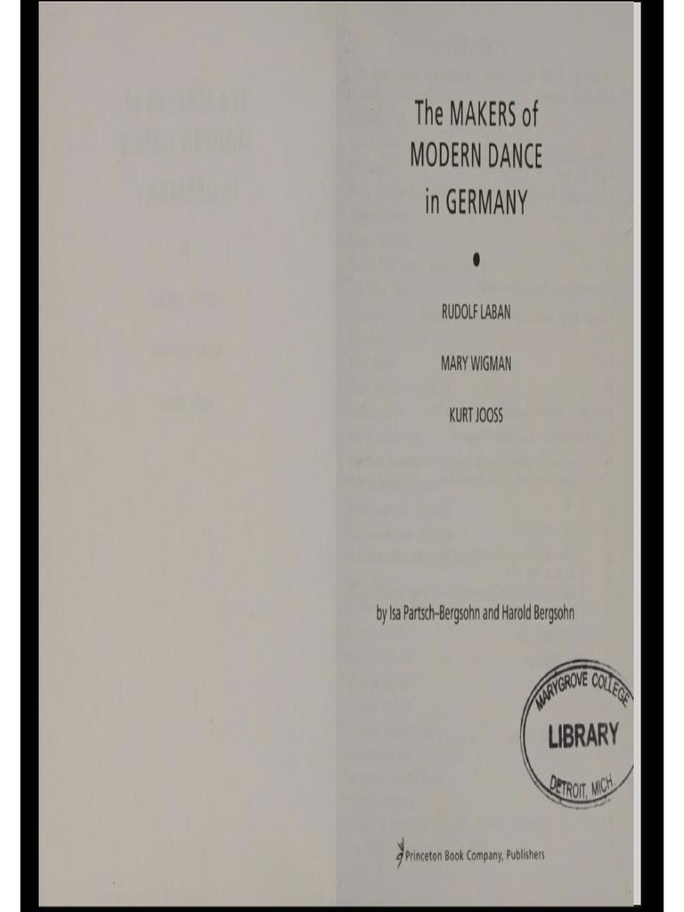 Makers of Modern Dance in Germany - Rudolf Laban, Mary Wigman, Kurt ...