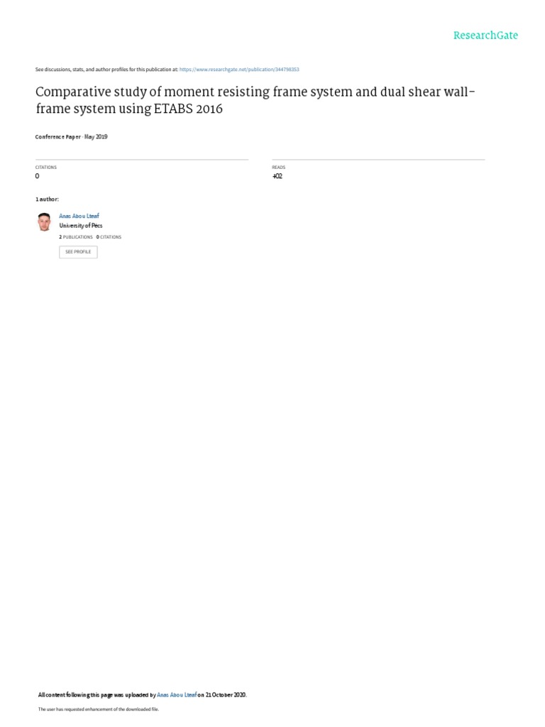 Comparative Study of Moment Resisting Frame System and Dual Shear Wall ...