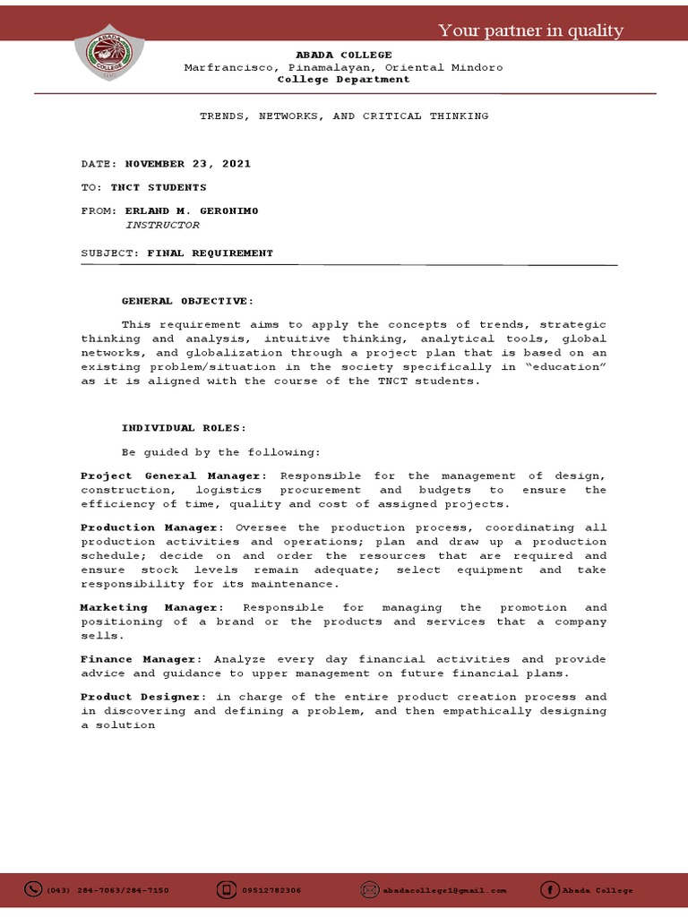 Final Requirement | PDF | Business | Business Economics