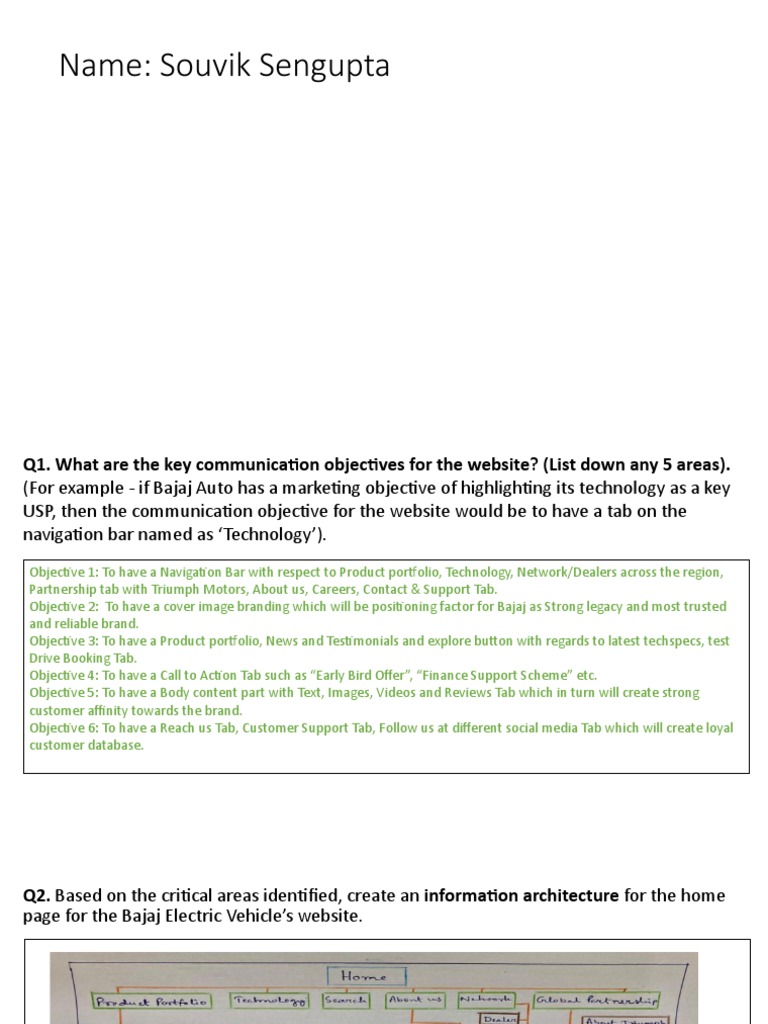 Exhibit-BajajAutoProject+ (1) - Souvik Sengupta | PDF | Business