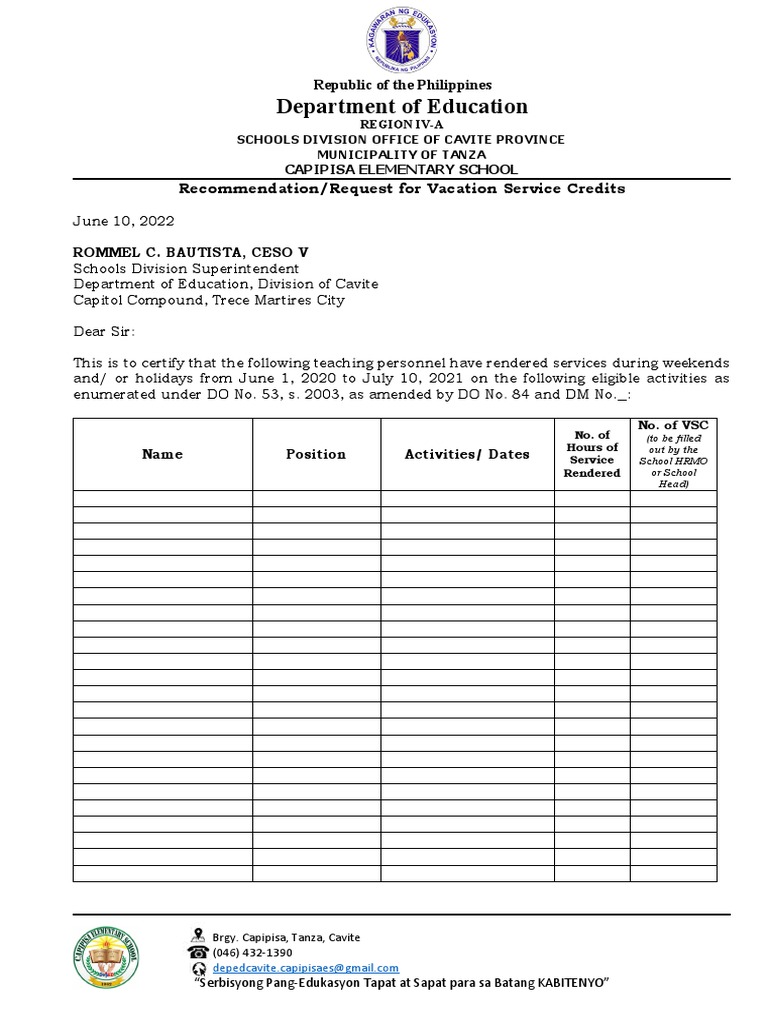 Service Credit Transmittal | PDF | Public Administration | Government