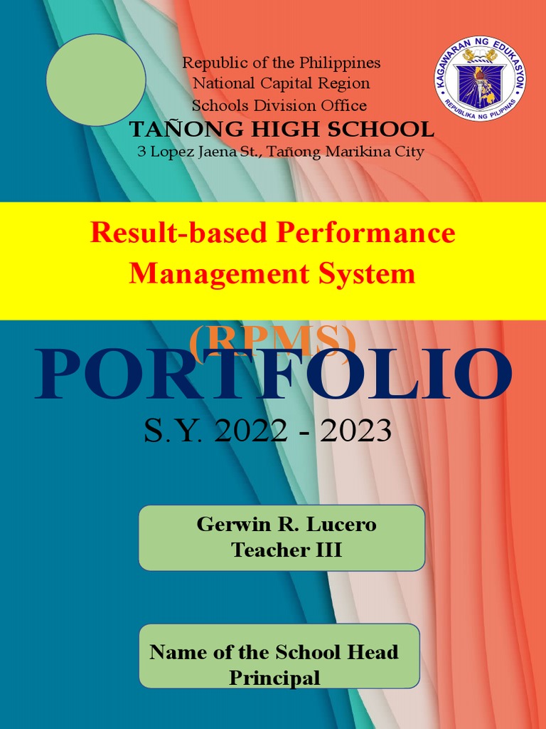 RPMS-Portfolio TEMPLATE For T1-T3 S.Y. 2022-2023 | PDF | Learning ...