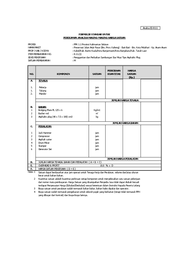 Analisa Penggantian dan Perbaikan Sambungan Siar Muai Tipe Asphaltic ...