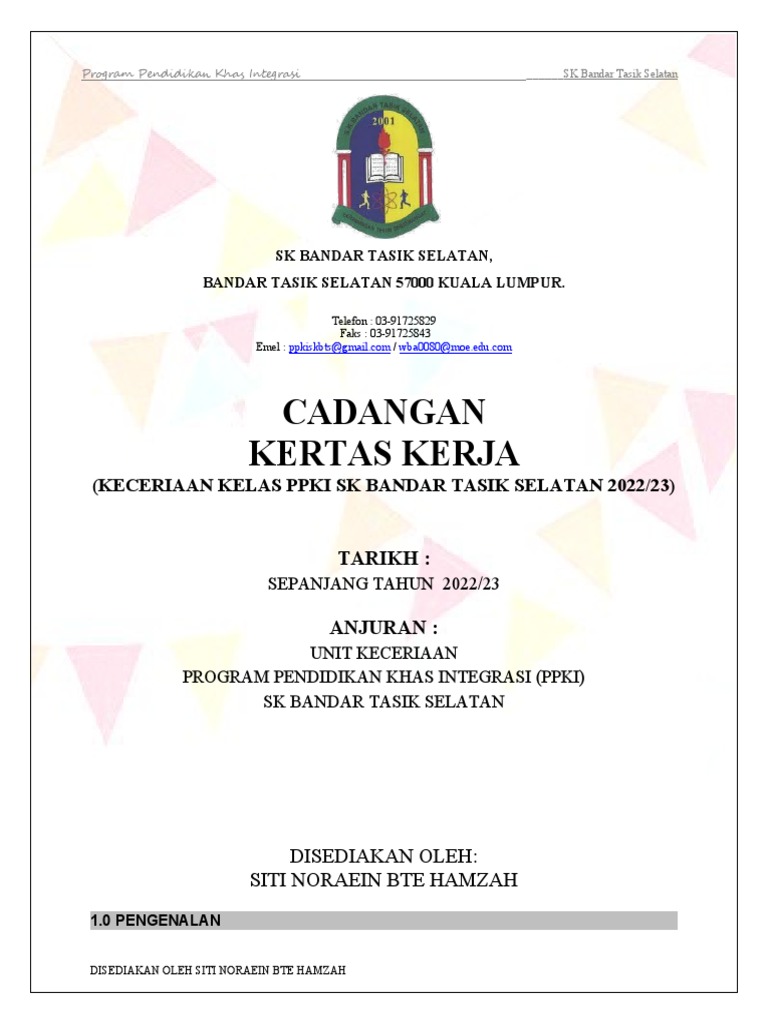 Kertas Kerja Keceriaan Kelas Ppki 2022 | PDF