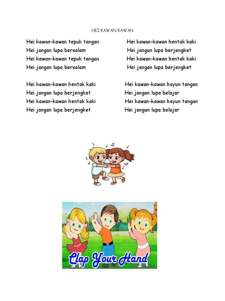 Hei Kawan Kawan Lirik Tahun 3 | PDF