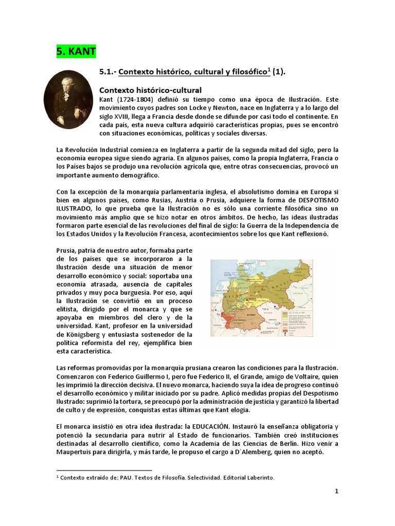 Contexto Kant | PDF | Era de iluminacion | Immanuel Kant