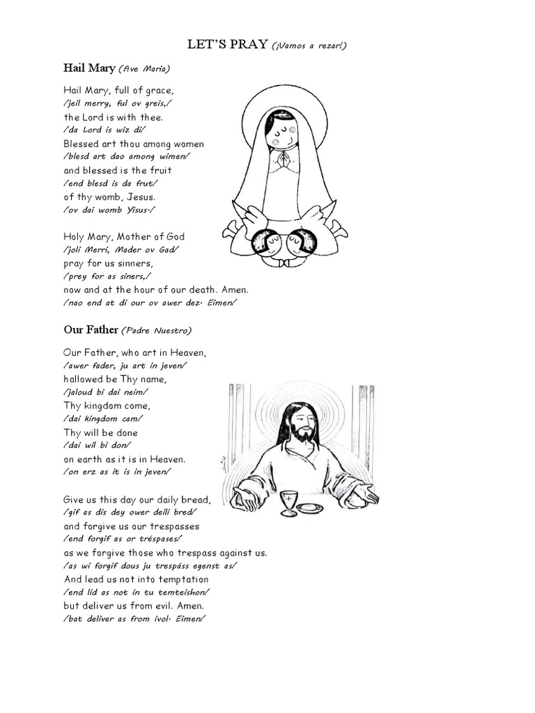Our Father - Hail Mary | PDF