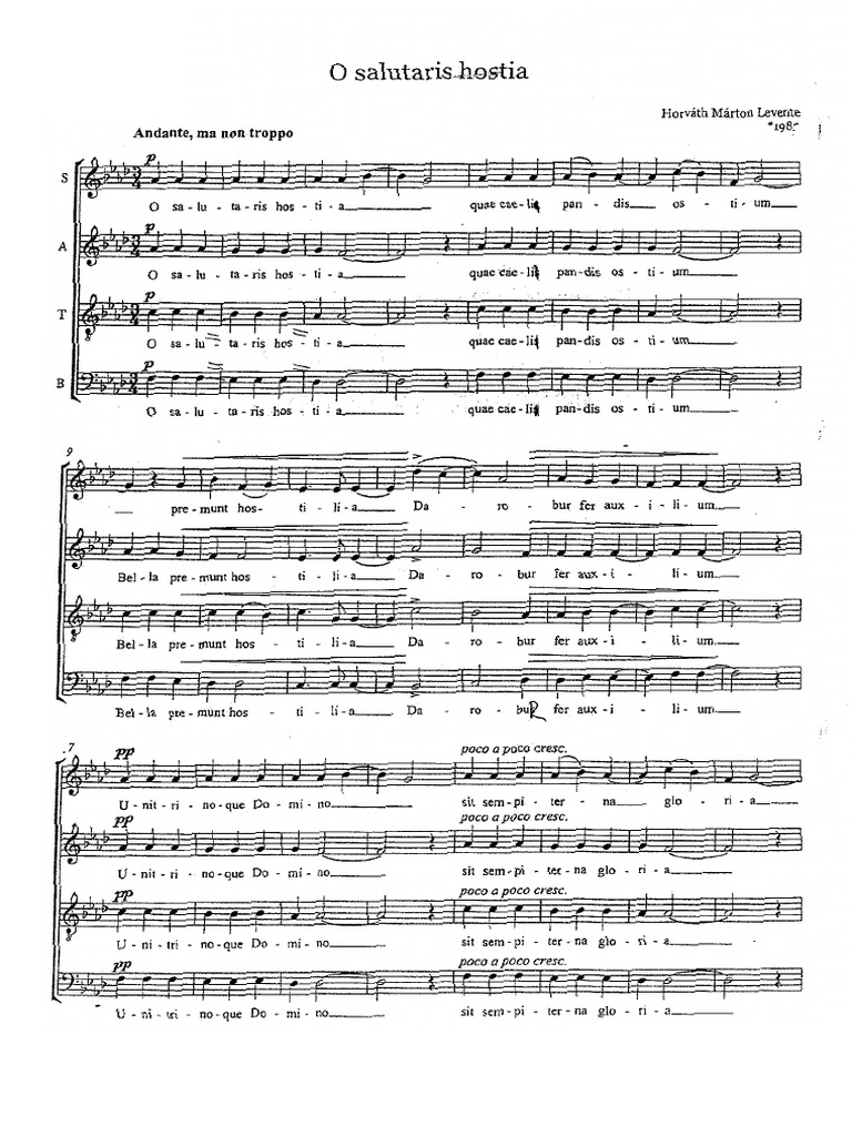 1 O Salutaris Hostia - Levente | PDF