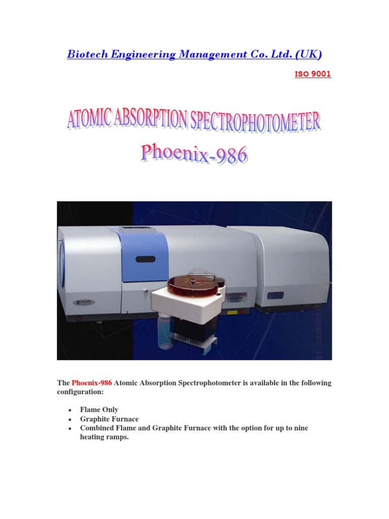986AAS | PDF | Atomic Absorption Spectroscopy | Physical Sciences